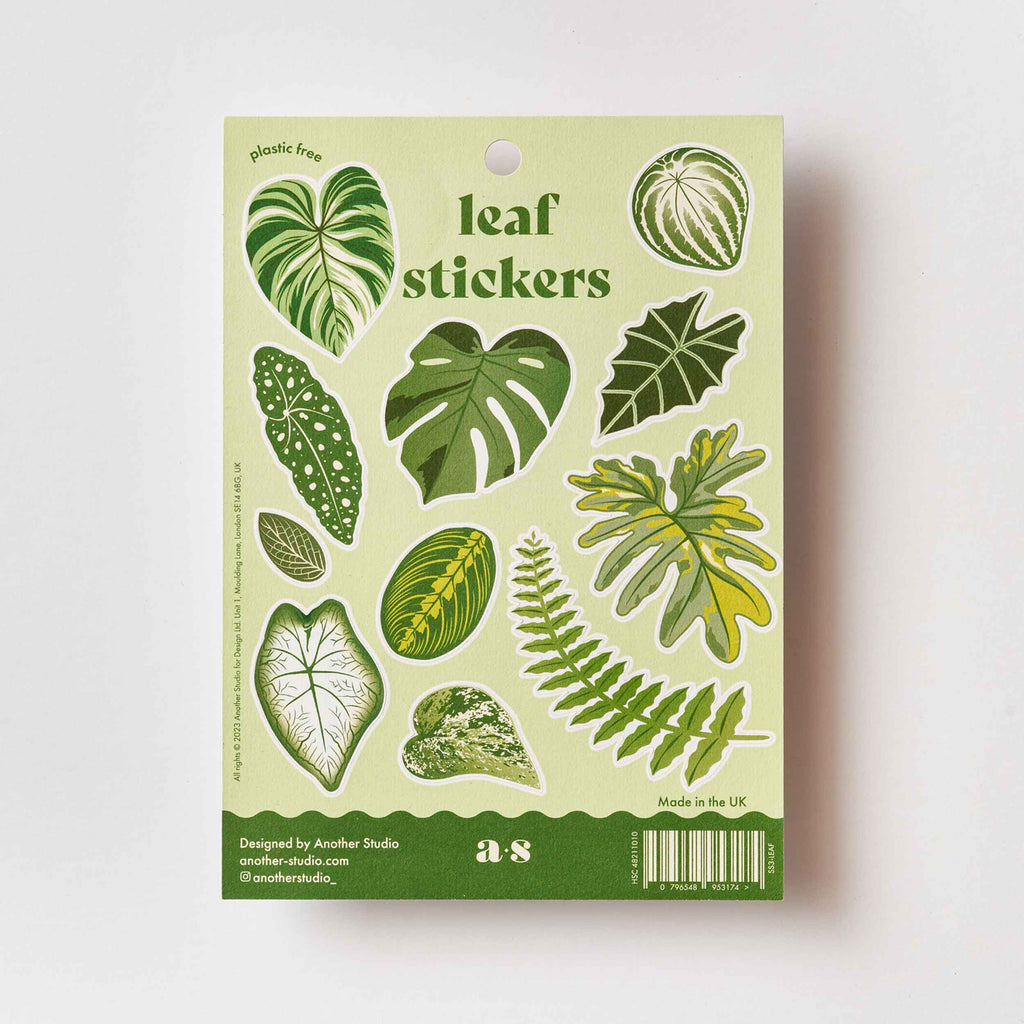 Leaf Sticker Sheet | Cute stationery for house plant lovers – Another ...